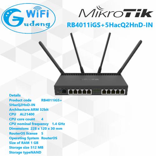 Jual MIKROTIK RB4011iGS+5HacQ2HnD-IN 10xGigabit Port RouterBoard ...