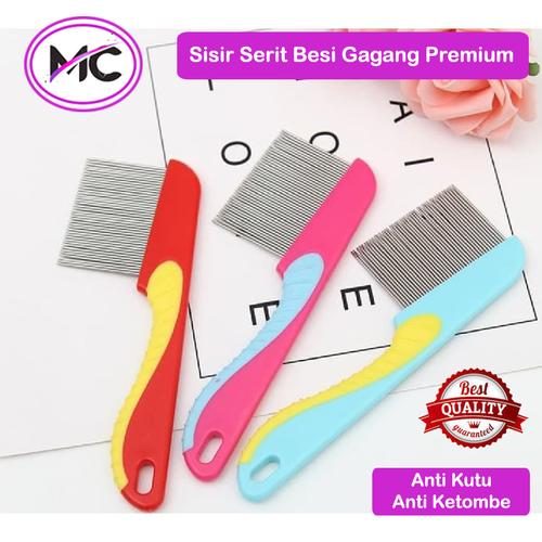 Jual Sisir Serit Kutu Rambut Besi Stainless Logam Gagang Anti Ketombe ...
