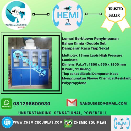 Jual Lemari Penyimpanan Bahan Kimia Blower - Double Set Damparan Kaca ...