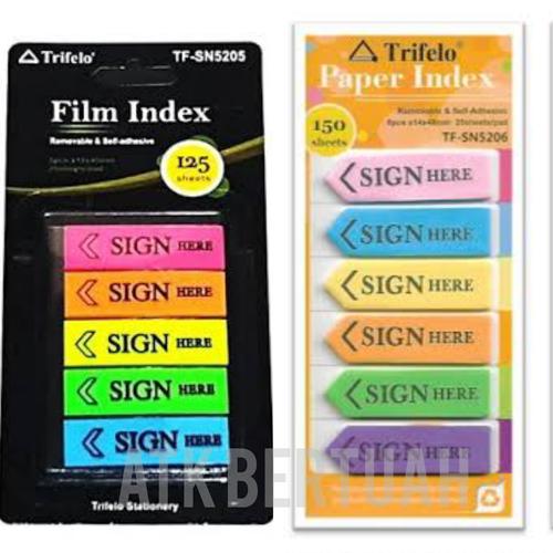 Jual TRIFELO SIGN HERE STICKY NOTE INDEX FLAG LABEL STIKER TANDA TANGAN ...
