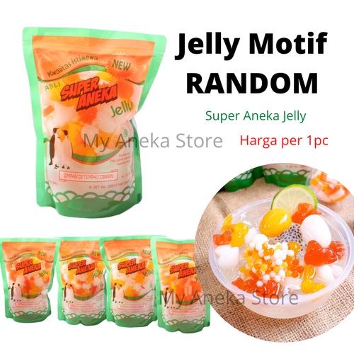 Jual Jelly motif RANDOM 500gr super aneka jelly/jelly pelangi/raonbow ...