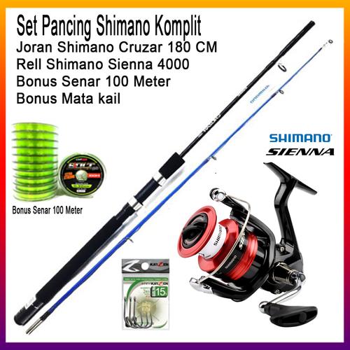 Jual Set Pancing Shimano Sienna 4000 FG dan Joran 180 CM Original ...