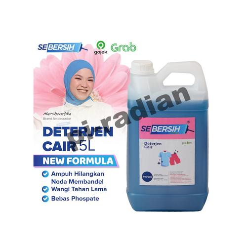 Jual SEBERSIH Deterjen Cair Liquid Detergent Laundry 5L 5 Liter -GOSEND ...