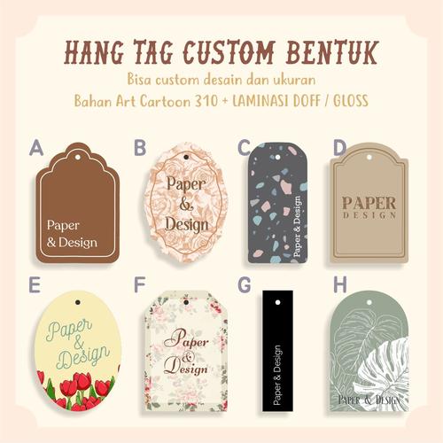 Jual HANG TAG CUSTOM BENTUK | KARTU UCAPAN CUSTOM | HAMPERS GANTUNGAN ...