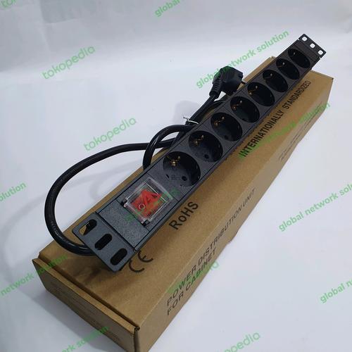 Jual pdu rack server 8 outlet / power distribution unit 8 hole 16A ...