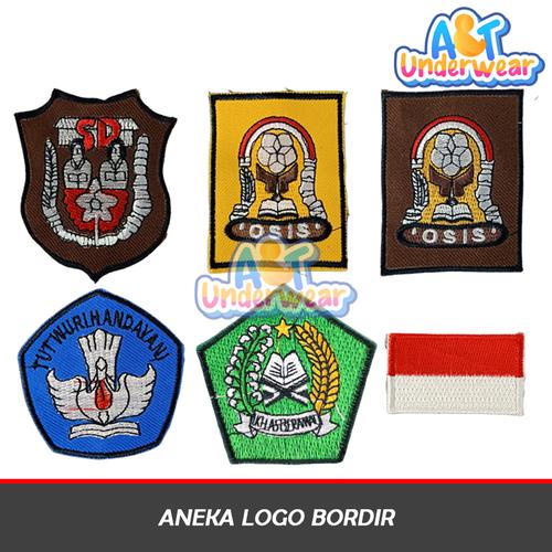 Jual AT344-Badge OSIS SD SMP SMA Bordir/Logo OSIS Bordir/Atribut ...