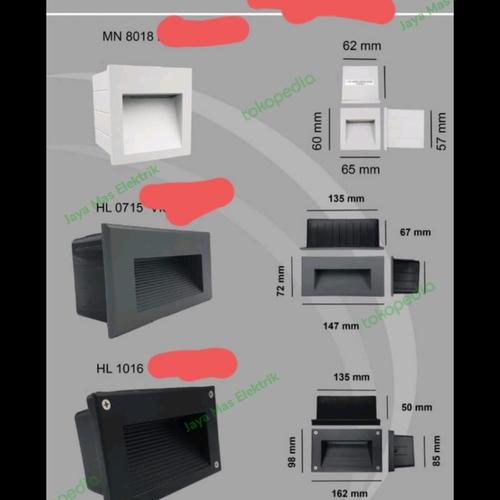 Jual Lampu Tanam Tangga LED Persegi Minimalis 3W 3 Watt IP65 High ...