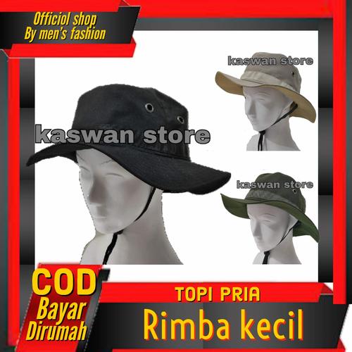 Jual topi bucket/topi rimba polos bisa bayar ditempat - cream - Kab ...