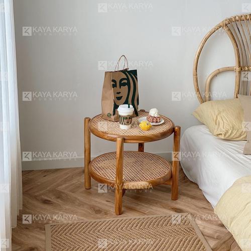 Jual Meja tamu rotan minimalis, Coffe table rattan, Meja rotan bulat ...
