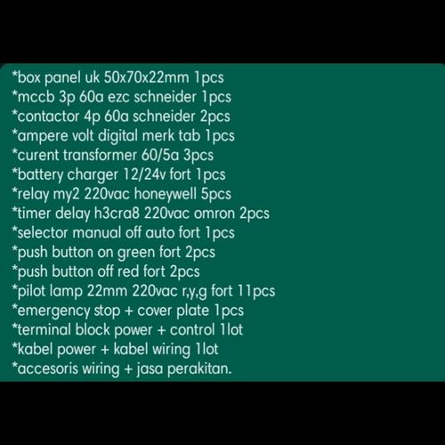 Jual PANEL ATS TANPA CHARGER 40KVA SESUAI PESANAN - Kab. Bekasi ...
