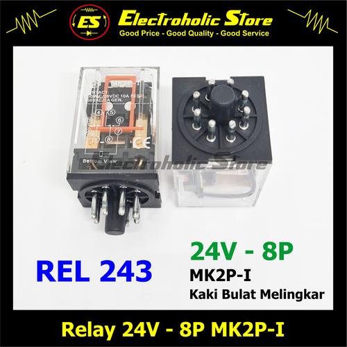 Jual Relay DC 24V 8P MK2P-I 24 Volt 8 Kaki 8Pin Pin Kaki Bulat Melingkar - Kota Yogyakarta ...