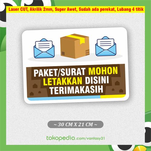 Jual Akrilik Paket Atau Surat Mohon Letakkan DIsini Terimakasih Full ...