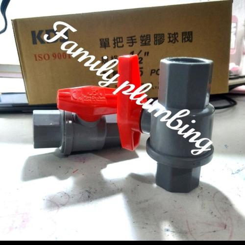 Jual BALL VALVE STOP KRAN KERAN PVC PRALON 1/2" INCH TAIWAN CM KDJ ZUKI - CM/ZUKI/BEBAS ...