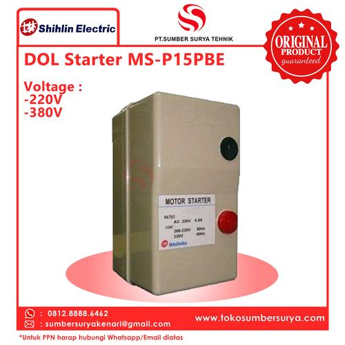 Jual D.O.L Starter MS-P15PBE / DOL Starter MSP15PBE 220V / 380V Shihlin - 3P 220V 11A - Jakarta ...