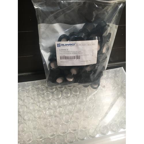 Jual Sample Botol Vial 20ml Storage Vial Clear with Cap & PTFE Septa ...