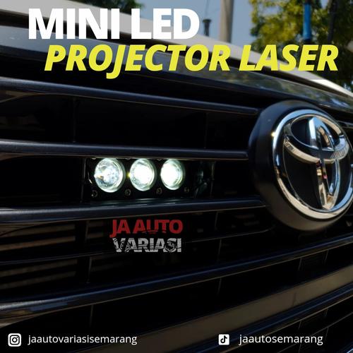 Jual Lampu Grill Triple Mini LED Projector Laser Mobil Universal 2 ...