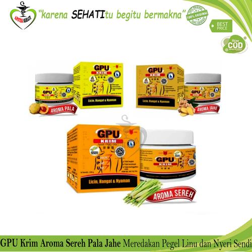 Promo Cap Lang GPU Cream Sereh Jahe Pala Krim Gosok Pijat Urut - Sereh ...
