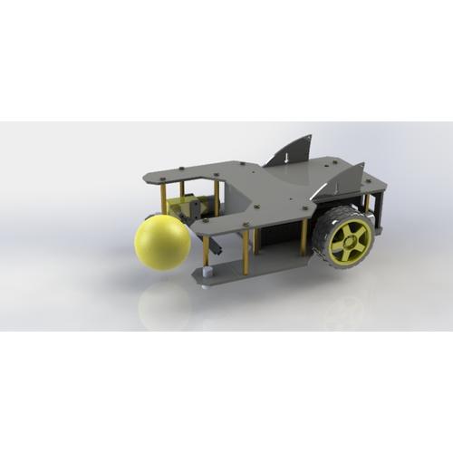 Jual Rangka Robot Soccer Edukasi 2WD with Kicker - Chassis Robotics Kit ...