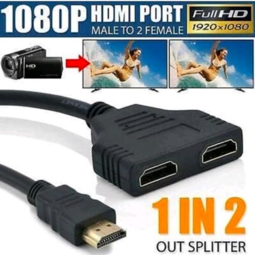 Jual KABEL HDMI SPLITTER 2 PORT TANPA POWER / 1 INPUT KE 2 OUTPUT HD ...
