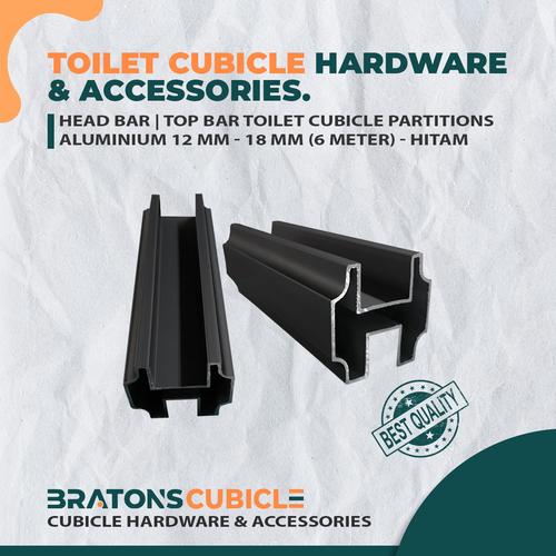 Jual Head Bar Top Rail Aluminium (6 Meter) Partisi Cubicle 12mm-18mm ...
