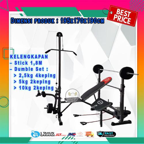 Jual Alat olahraga, angkat beban, Bench Press Pulldown Body Max - Kab ...