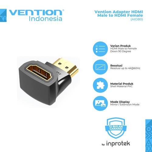 Jual Vention Adapter HDMI L Connector Male to Female Konverter HDMI ...