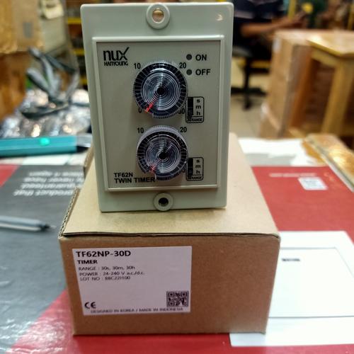 Jual Twin timer TF62NP-30D (30s,30m,30h) 24-240V ac/dc HANYOUNG ...