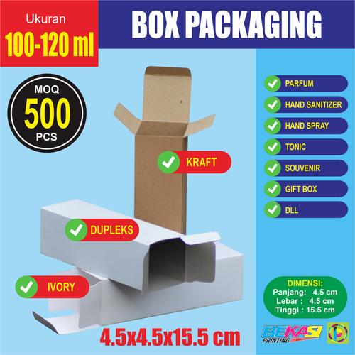 Jual P-4545155 Box Packaging Dus Kemasan Botol 100 ml 4.5 x 4.5 x 15.5 ...