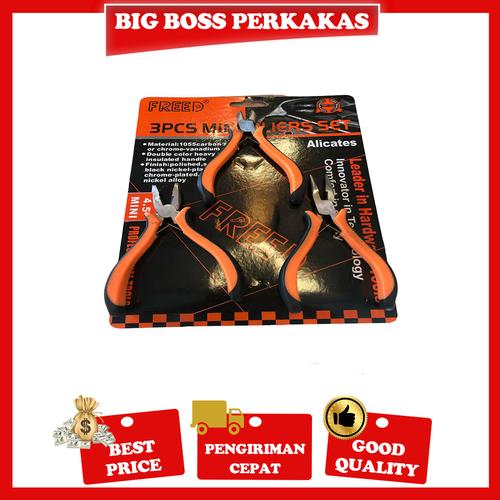 Jual Tang Mini Set 4,5" In/Tang Set Mini 3 PCS Kombinasi Potong Lancip ...