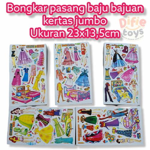Jual 100 lembar bongkar pasang JUMBO bp baju bajuan jumbo kertas ...