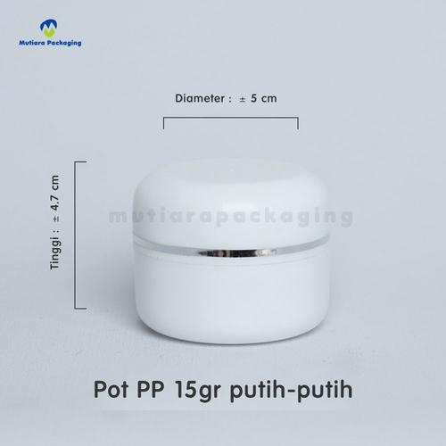 Jual Pot Cream PP 15gr Putih Putih - Kab. Bandung - Mutiara Packaging ...