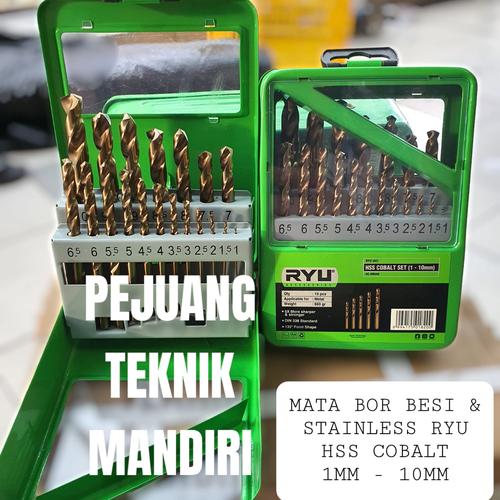Jual MATA BOR BESI STAINLESS RYU HSS COBALT 1 - 10MM / MATABOR BESI RYU ...