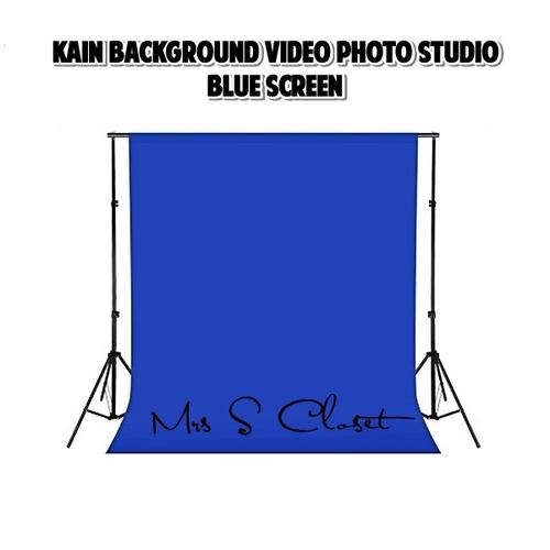 Jual Kain Background Biru Studio Foto / Kain Blue Screen Backdrop Foto ...