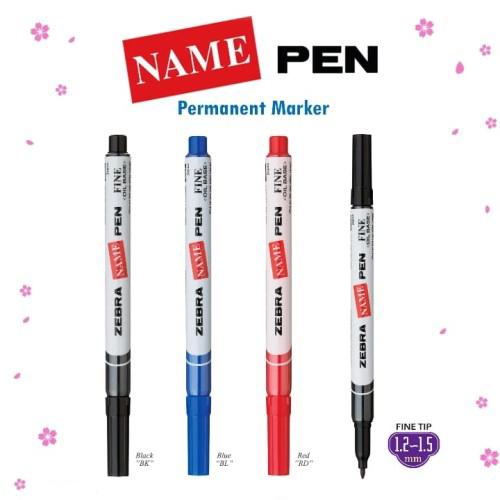 Jual ZEBRA NAME PEN PERMANENT MARKER / SPIDOL PERMANEN - Hitam - Kota ...