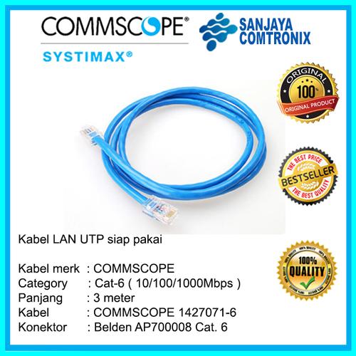 Jual Kabel LAN UTP COMMSCOPE Original Cat.6 3meter terpasang konektor ...