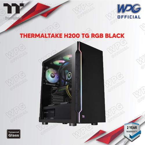 Jual Gaming Chassis THERMALTAKE H200 TG RGB BLACK MIDDLE TOWER - Casing ...