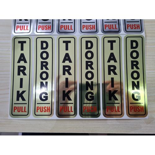 Jual SIGN LABEL STICKER DORONG TARIK PINTU - DOOR SIGN PULL PUSH ...
