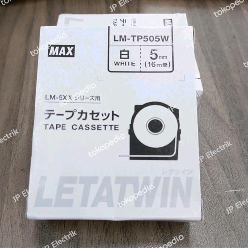 Jual Tape Label Letatwin LM-TP505W White/Max Marking Label Letatwin 5mm ...