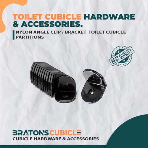 Jual Nylon Angle Clip Bracket Toilet Cubicle Partitions Siku Partisi ...