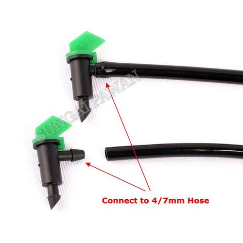 Jual dripper drip tetes air penyiram tanaman selang PE 4/7 mm irigasi ...