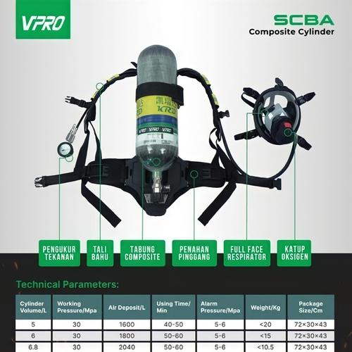Jual Breathing Apparatus (SCBA) 5L , 6L , 6.8L Composite Cylinder VPRO - 5 Liter - Jakarta Barat ...