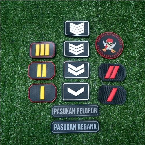 Jual Patch Pangkat / pasukan pelopor / rubber patch Pasukan gegana ...