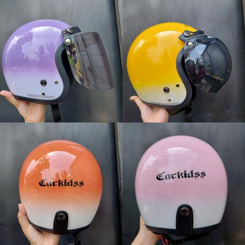 Jual HELM BOGO ANAK MOTIF GRADASI / HELM ANAK - Kuning, helm saja - Kab ...