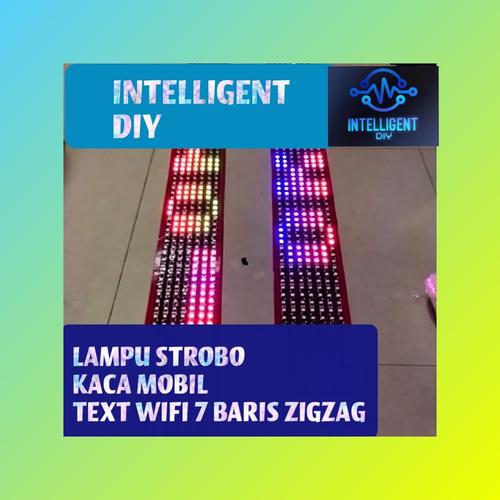 Jual Lampu strobo wave kaca mobil INPUT 24V WIFI TEXT 7 baris ZIGZAG ...