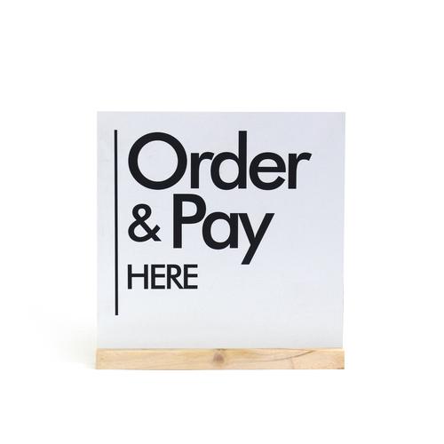 Jual front desk sign - order and pay here - sign system - Kab. Bandung ...