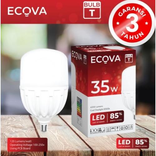 Jual ECOVA Lampu LED Tabung 35W 35Watt 35 Watt Putih E27 Bulb T GARANSI ...