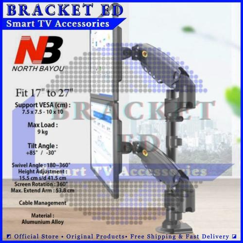 Jual Promo Bracket Monitor North Bayou NB H180 22 - 32 INCH Dual Arm nb h18 - 17 - 27 (H160 ...