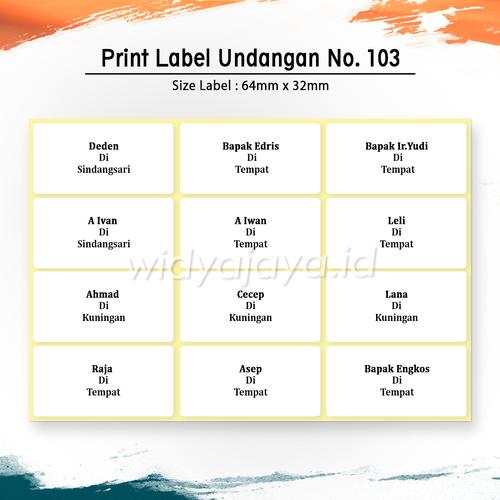 Jual Jasa Print Label Undangan Pernikahan | Cetak Label Undangan No ...