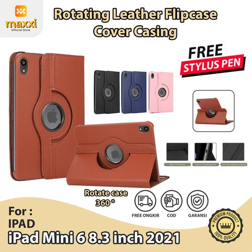 Jual iPad Mini 6 8.3 inch 2021 Rotating Leather Flipcase Smart Cover ...