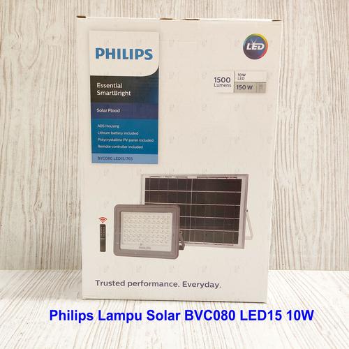 Promo Lampu Sorot LED Solar BVC080 Philips 10W 6500K Putih tenaga surya ...